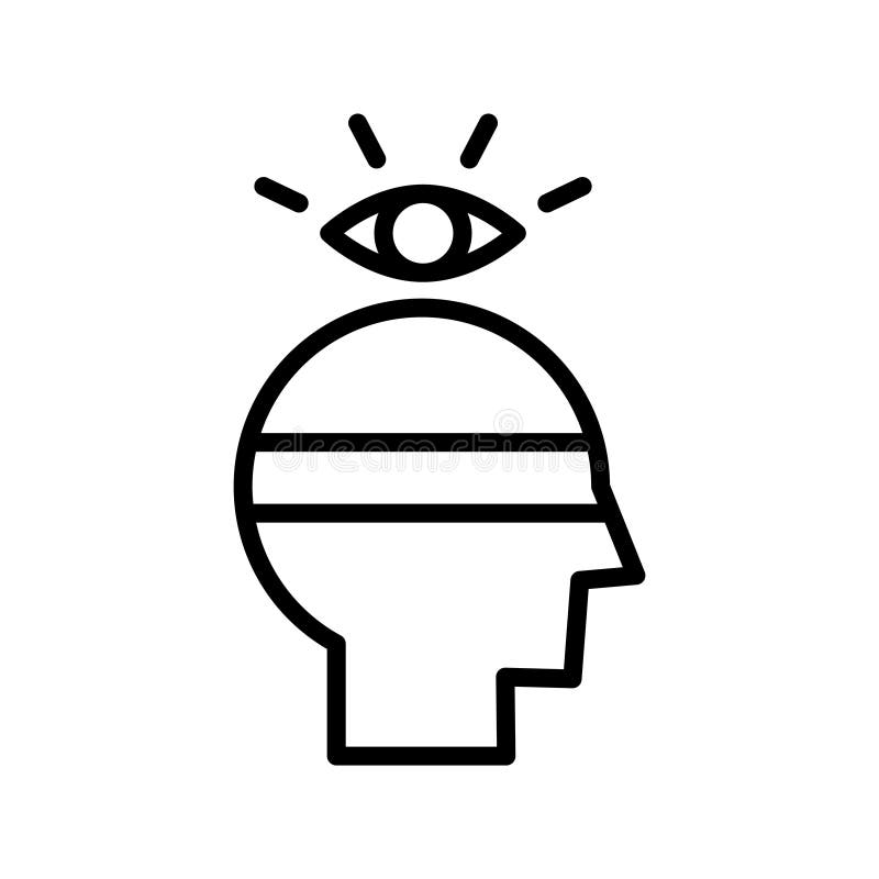 Intuition Icon, Vector Illustration Stock Vector - Illustration of mind ...