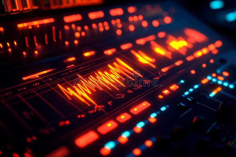 AI Music Composition Interface with Illuminated Controls Creates ...