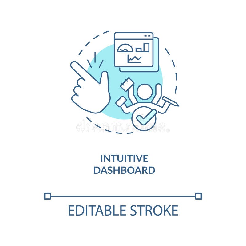 Intuitive Dashboard Turquoise Concept Icon Stock Vector - Illustration ... Intuitive Dashboard Turquoise Concept Icon Stock Vector - Illustration ...