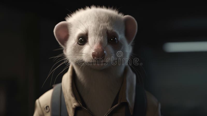 Intuitive Ferret Engineer, Digital Art Illustration, Generative AI ...