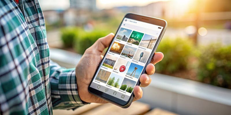 Intuitive Mobile App Experience Small Hands and a Smartphone Showcase a ...