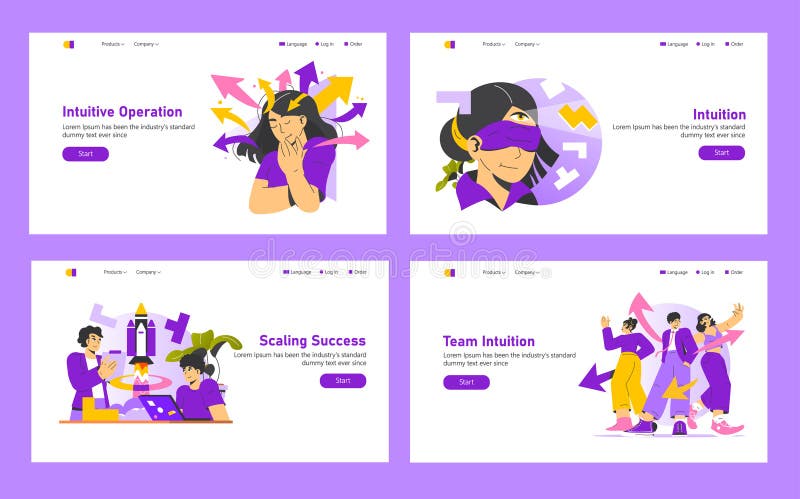 Intuitive Operation. Flat Vector Illustration Stock Illustration ...