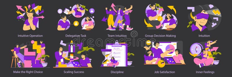 Intuitive Operation. Flat Vector Illustration Stock Illustration ...