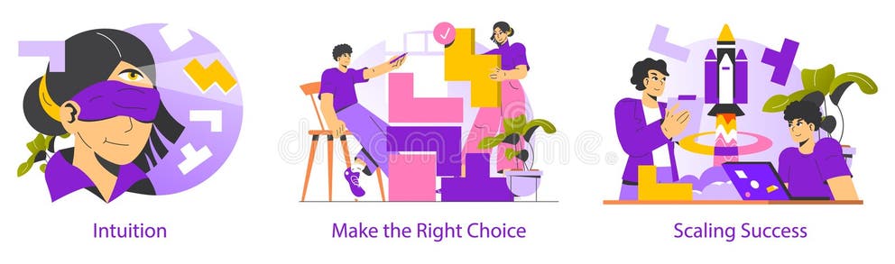 Intuitive Operation. Flat Vector Illustration Stock Illustration ...