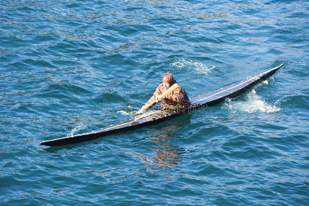 Inuit Doing the Eskimo Roll Editorial Stock Photo - Image of greenland ...