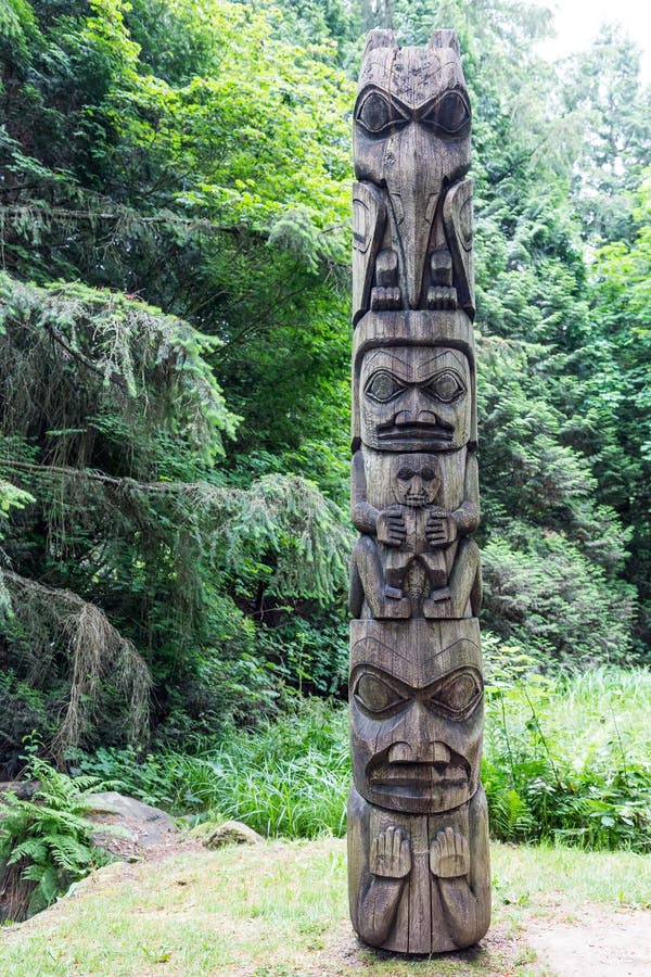 Inuit Totem in Forest stock image. Image of native, religion - 88569457