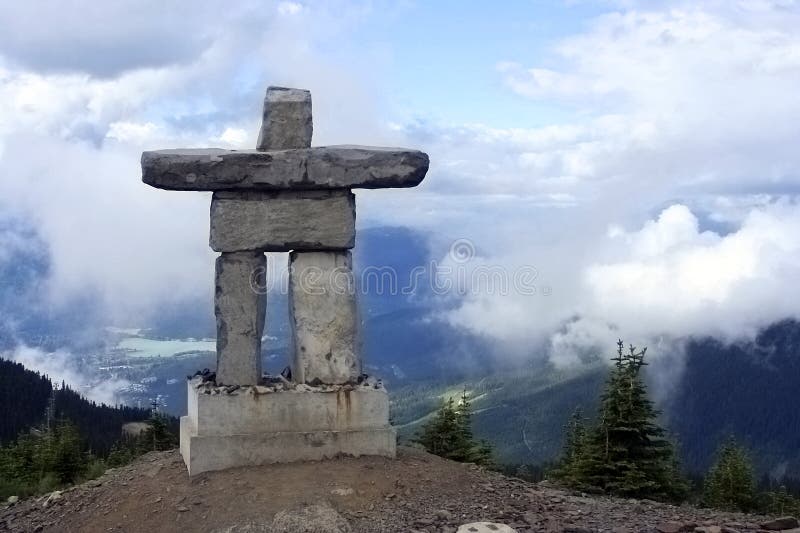 Inukshuk stock photo. Image of inuksuit, marker, route - 21240130