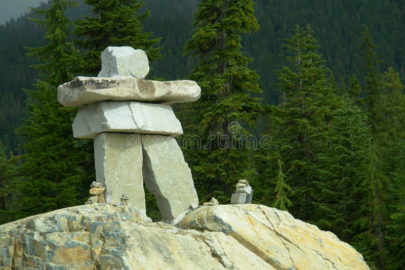 Inukshuk stock image. Image of rock, rocks, vancouver - 6199583