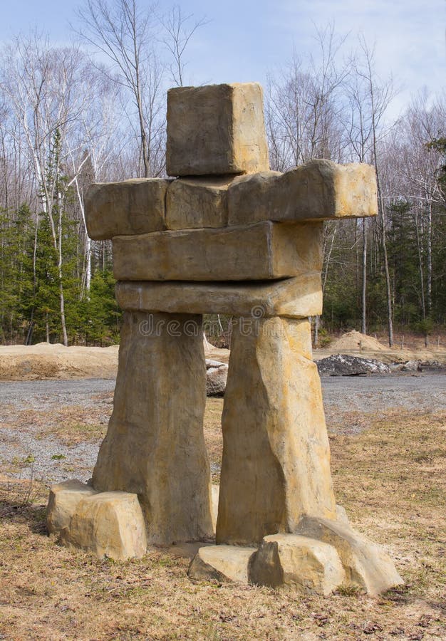 Inukshuk Canada stock image. Image of inukshuk, rock - 60566641