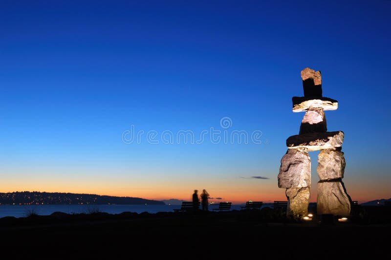 Inukshuk stock image. Image of rockies, stone, summit - 2969207