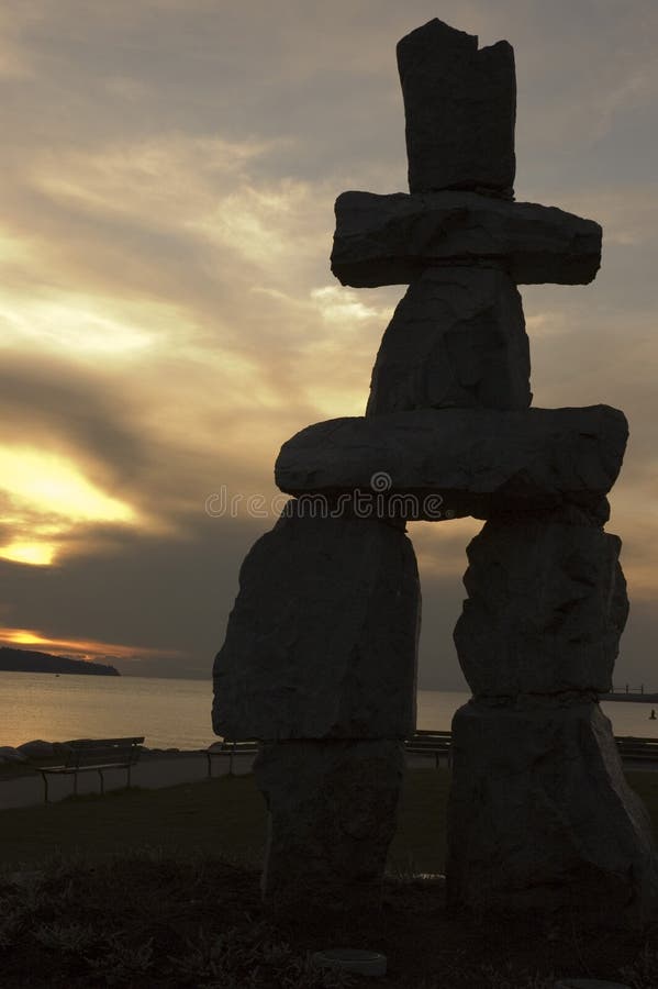 An Inukshuk stock photo. Image of pointing, navigation - 62825962