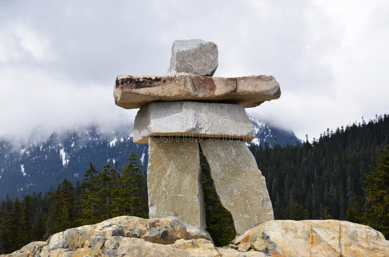 Inukshuk, Canada stock photo. Image of mountain, symbol - 5263376