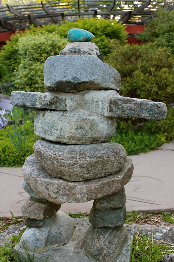 Inuksuk in the Park stock image. Image of cairn, inuksuk - 31468547