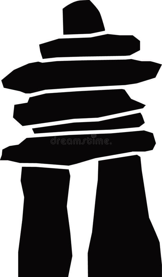 Inuksuk sculpture stock vector. Illustration of symbol - 182811641