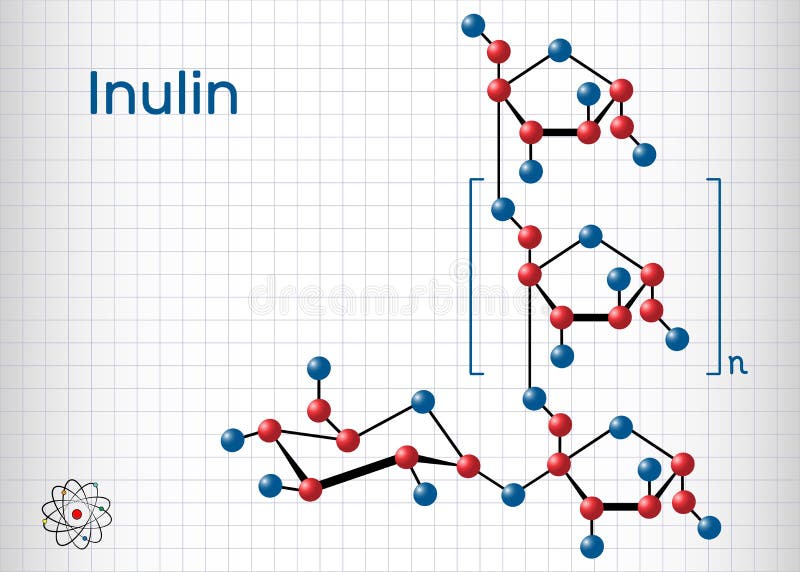 Inulin Molecule. Sheet of Paper in a Cage Stock Vector - Illustration ...