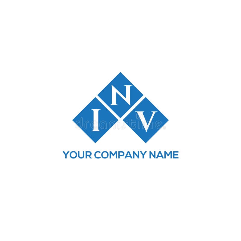 INV Letter Logo Design on WHITE Background. INV Creative Initials ...