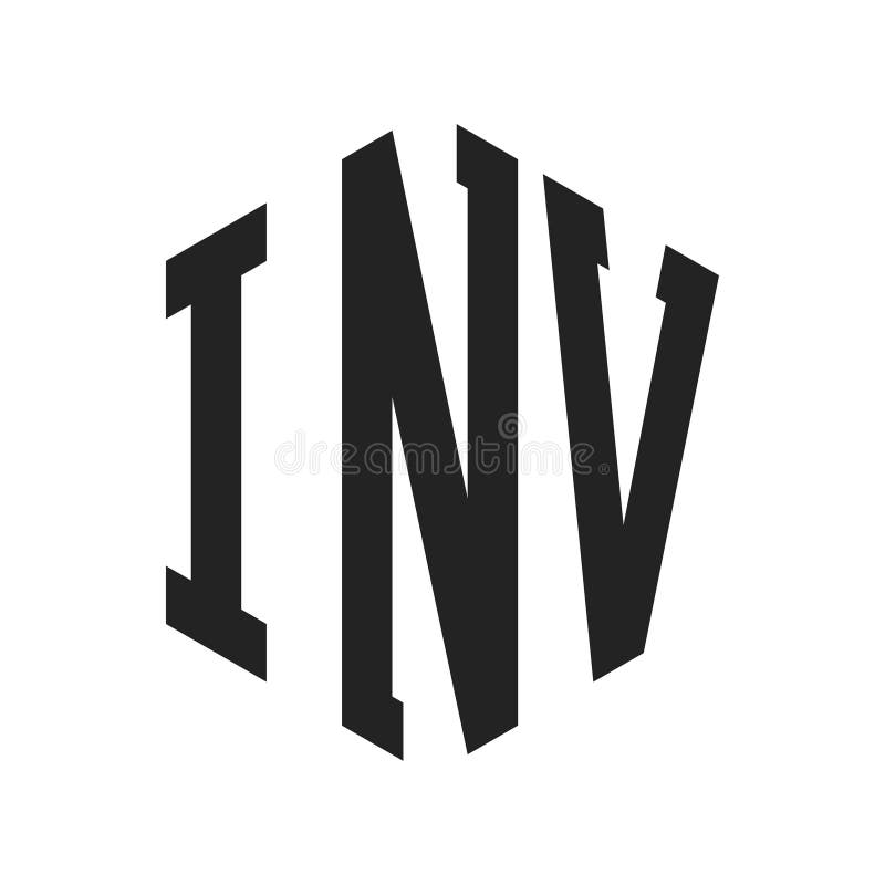 INV Logo Design. Initial Letter INV Monogram Logo Using Hexagon Shape ...