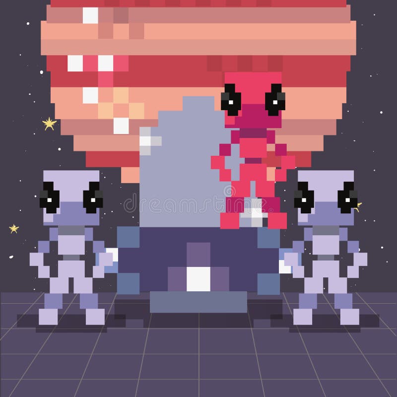 Invader video game retro stock illustration. Illustration of ship ...