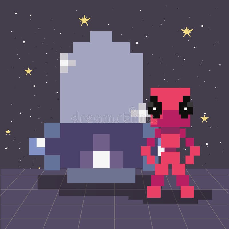 Invader video game retro stock illustration. Illustration of arcade ...