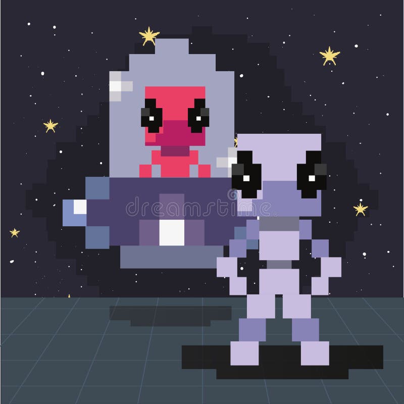 Invader video game retro stock illustration. Illustration of space ...