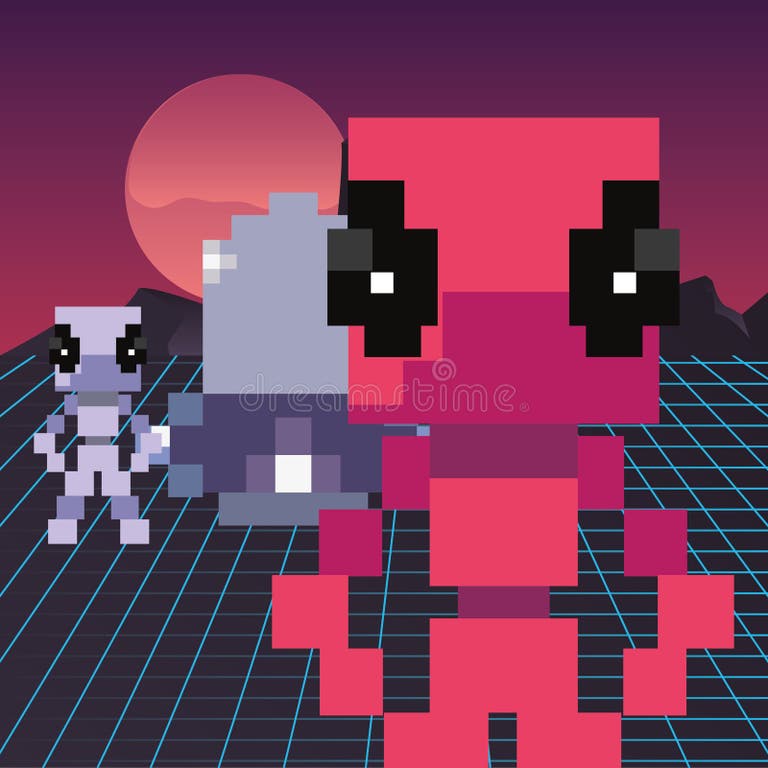 Invader video game retro stock illustration. Illustration of retro ...