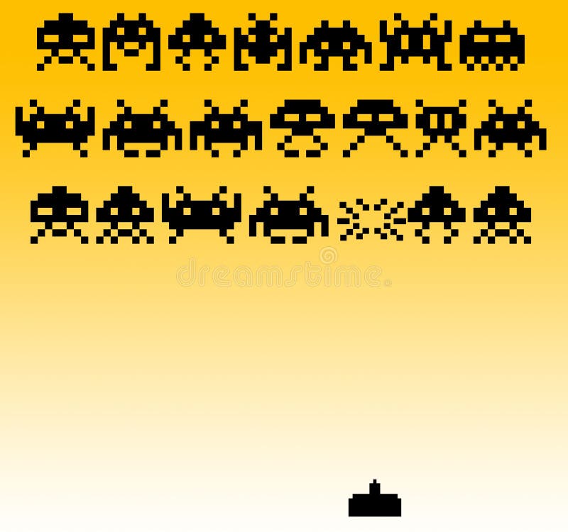 Invaders of Space editorial photo. Illustration of eighties - 12828191