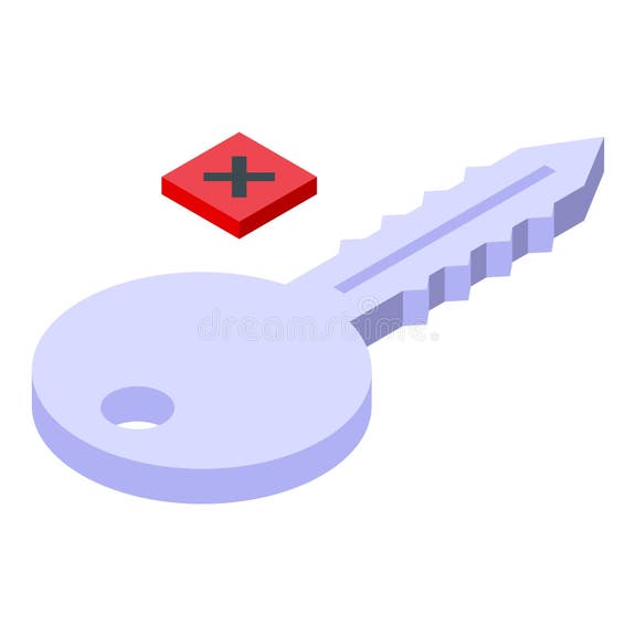 Invalid Access Key Icon Isometric Vector. Authentication Failure Stock ...