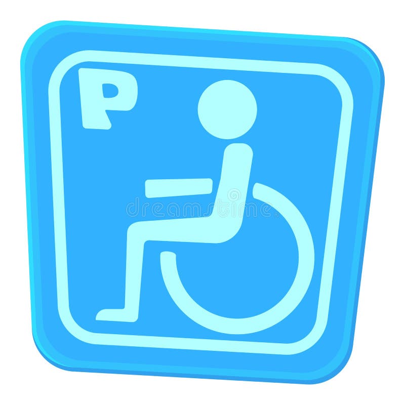 Invalid Parking Icon, Cartoon Style Stock Vector - Illustration of ...