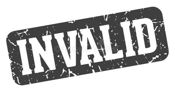 Invalid Rectangular Sign. Invalid Stamp Stock Vector - Illustration of ...