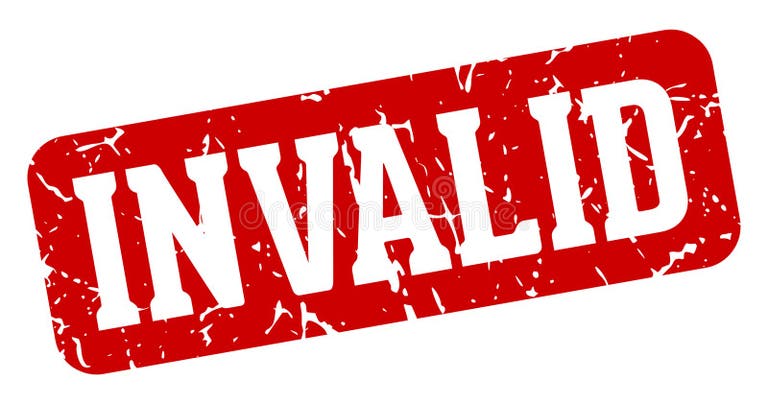 Invalid Rectangular Sign. Invalid Stamp Stock Vector - Illustration of ...