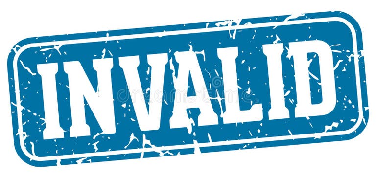 Invalid Rectangular Sign. Invalid Stamp Stock Vector - Illustration of ...