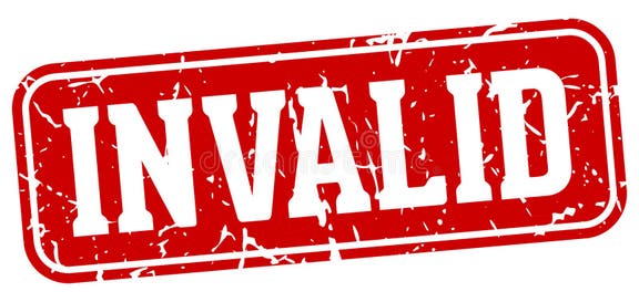 Invalid Rectangular Sign. Invalid Stamp Stock Illustration ...