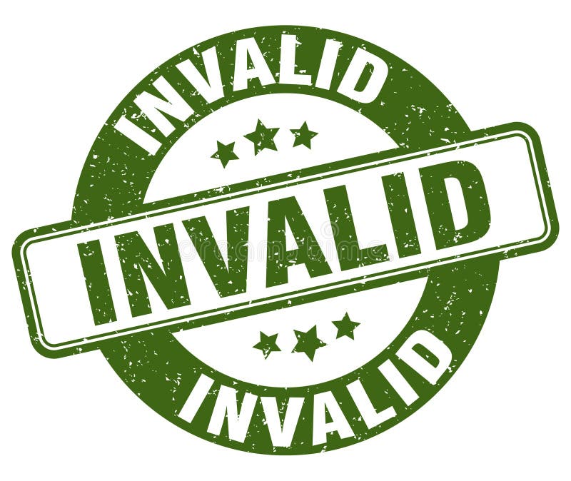 Invalid Stamp. Invalid Label. Round Grunge Sign Stock Vector ...