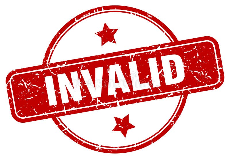 Invalid Stamp. Invalid Round Vintage Grunge Label Stock Vector ...