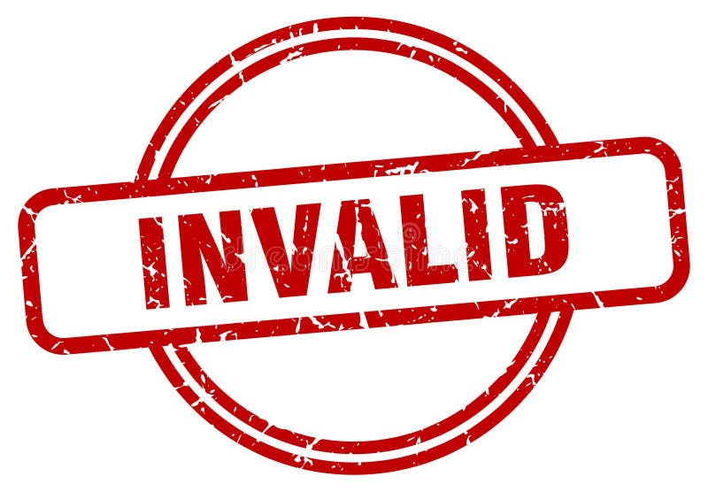 Invalid Stamp Invalid Round Vintage Grunge Label Stock Vector Illustration Of Isolated