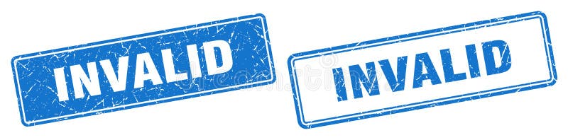 Invalid Stamp Set. Invalid Square Grunge Sign Stock Vector ...
