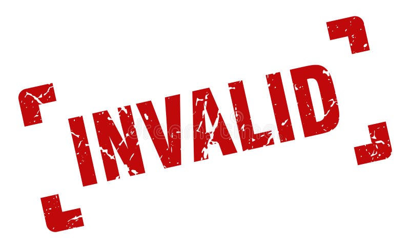 Invalid red stamp stock illustration. Illustration of icon - 73707257
