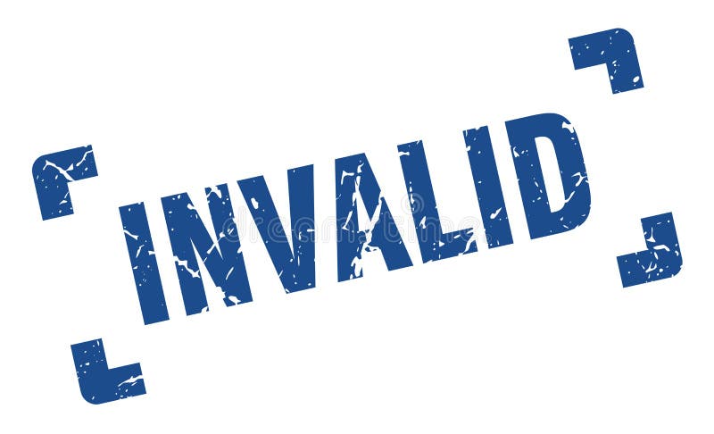 Invalid Square Isolated Sign Set. Invalid Stamp Stock Vector ...