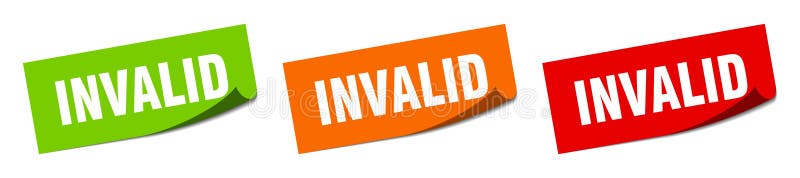 Invalid Sticker Stock Illustrations – 406 Invalid Sticker Stock ...