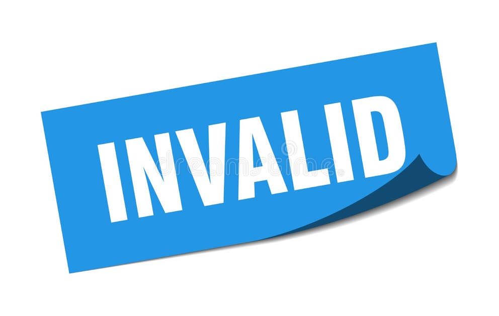 Invalid Sticker. Invalid Square Isolated Sign Stock Vector ...