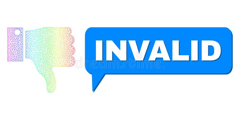 Spectral Net Gradient Thumb Down Icon and Invalid Chat Cloud with ...