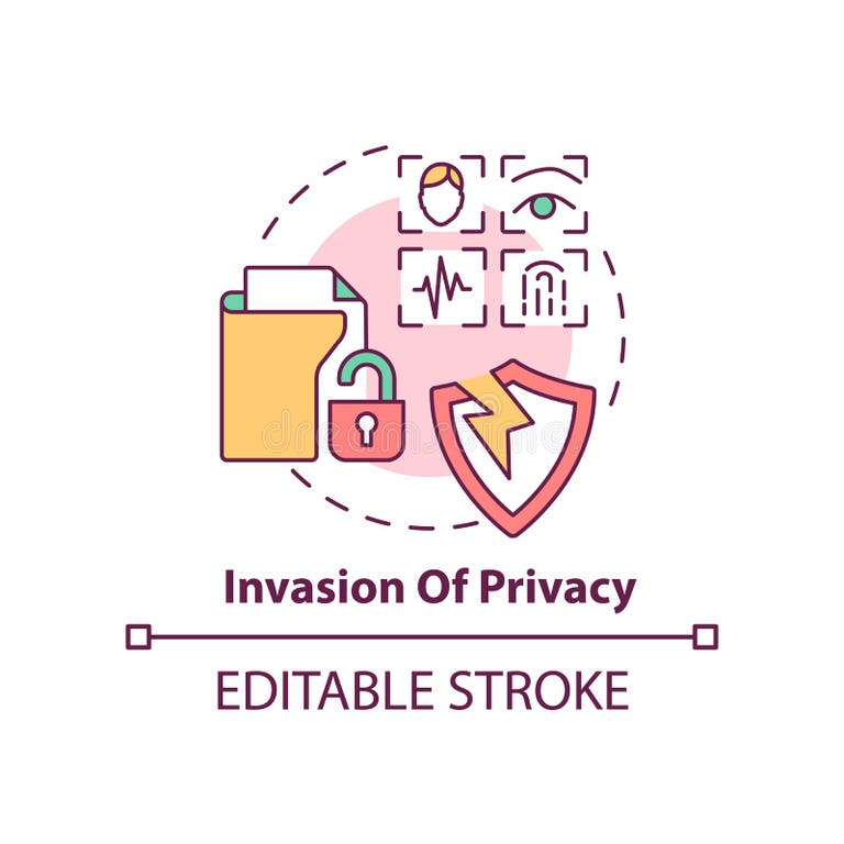 Invasion of Privacy Concept Icon Stock Vector - Illustration of ...