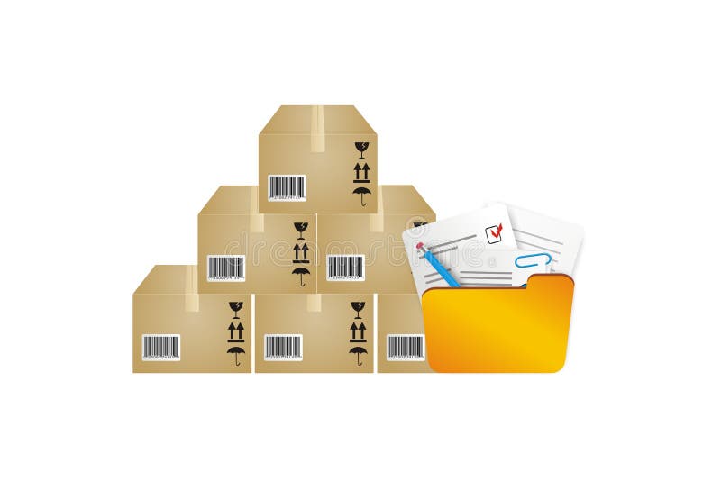 Inventaire de stockage illustration stock. Illustration du industrie ...