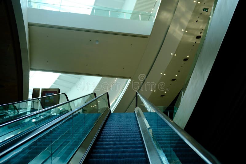 Moving Staircase To Transport People . Stock Image - Image of moving ...