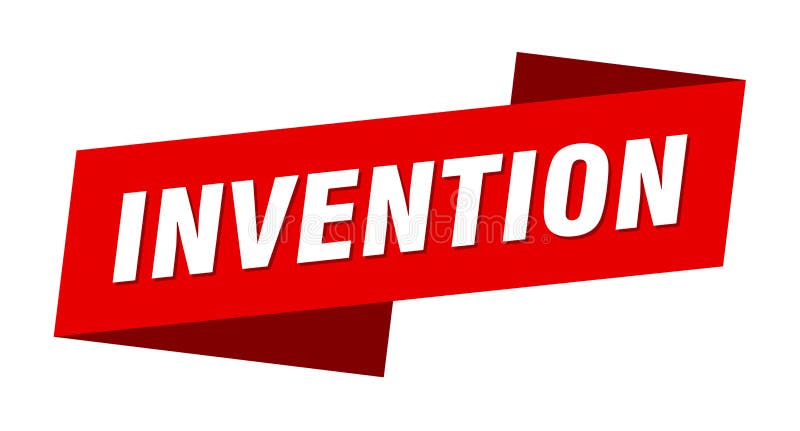 Invention Banner Template. Ribbon Label Sign. Sticker Stock Vector ...