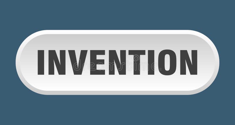 Invention Button. Rounded Sign on White Background Stock Vector ...