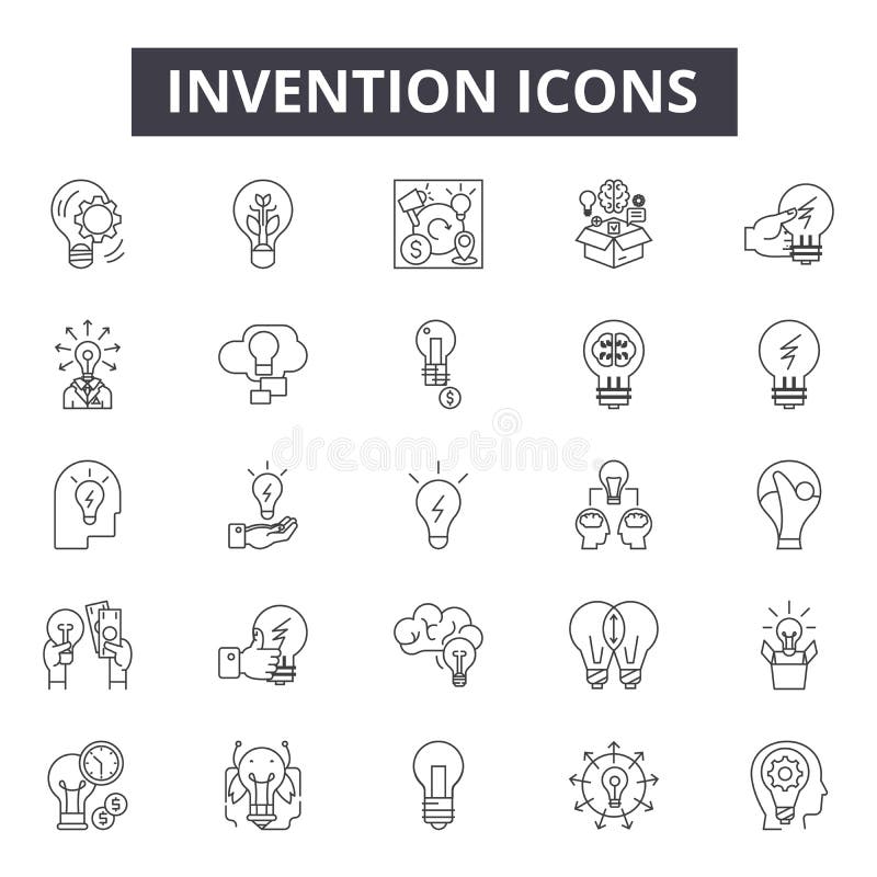 Invention Line Icons, Signs, Vector Set, Outline Illustration Concept ...