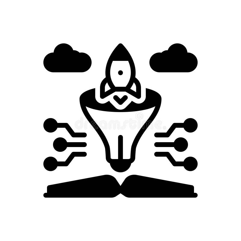 Black Solid Icon for Invention, Inventor and Technology Stock ...