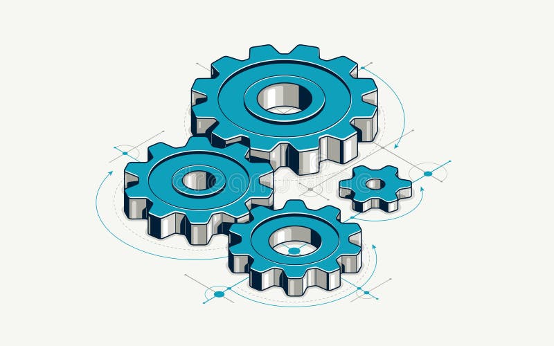 Invention Renovation and Development Concept, Gears and Cogs with Cad ...