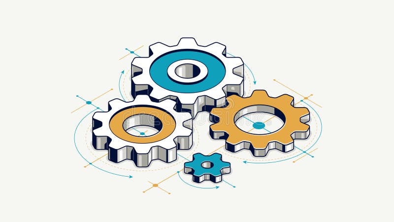 Invention Renovation and Development Concept, Gears and Cogs with Cad ...
